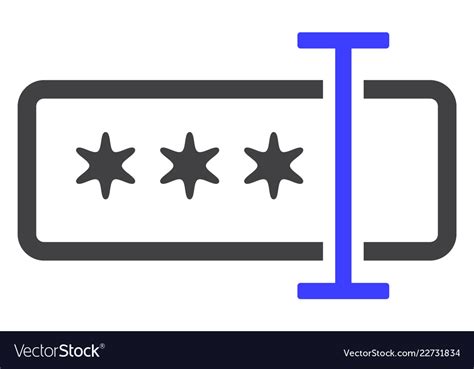 Password Field Flat Icon Symbol Royalty Free Vector Image