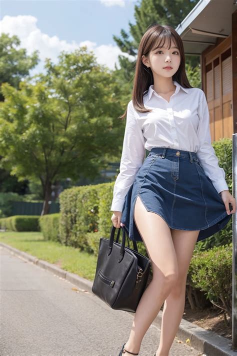 Korean Girl Upskirt Seaart Ai