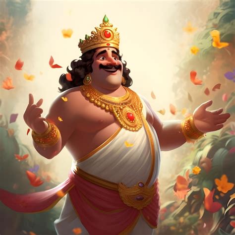 Premium Photo Maveli Painting Mahabali Maveli Drawing Cartoon Vector