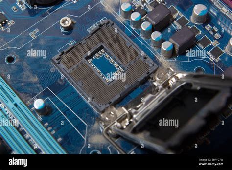 Computer Maintenance Opened Computer CPU Socket To Change Broken CPU Stock Photo Alamy