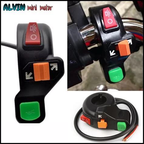 Jual Saklar Lampu Sein Klakson Tombol Sepeda Skuter Listrik Scooter Motor Shopee Indonesia