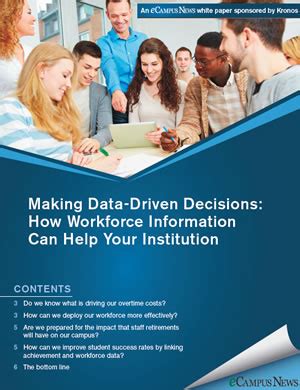 Making Data Driven Decisions How Workforce Information Can Help Your Institution ECampus News
