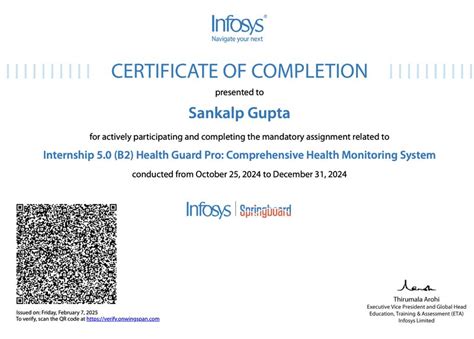 Infosysspringboard Webdevelopment Fullstack Healthcaretech Innovation Sankalp Gupta