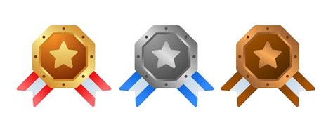 챔피언의 메달 프리미엄 벡터