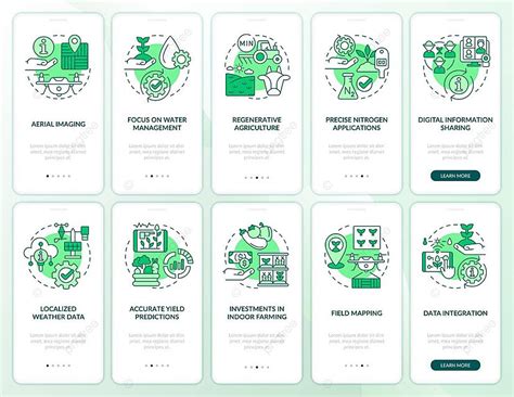 Set Of Mobile App Screens For Green Farming Onboarding Trends Vector Farm Site Mobile Png And