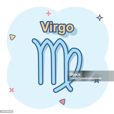 코믹 스타일의 벡터 만화 처녀 조디악 아이콘 점성술 사인 일러스트레이션 픽토그램 처녀 자리 별자리 비즈니스 스플래시 효과 개념 0명에 대한 스톡 벡터 아트 및 기타 이미지
