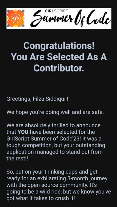 Filza Siddiqui On Linkedin Gssoc23 Gssoc Opensource Tech Opensourcecommunity