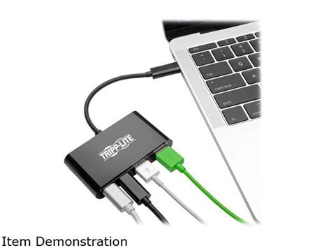 Tripp Lite USB 3 1 Gen 1 USB C Portable Hub With 2 USB C Ports And 2 USB A Ports Thunderbolt 3