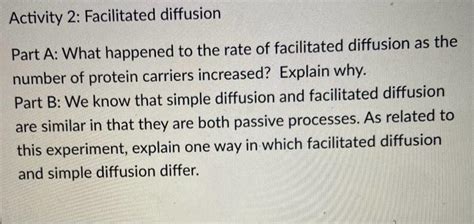 Solved Activity 1 Simulating Dialysis Part A Of Those You