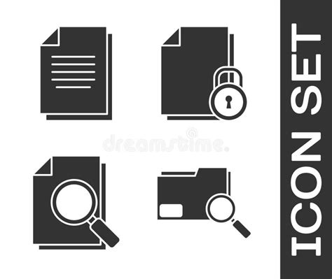Set Search Concept With Folder Document Document With Search And