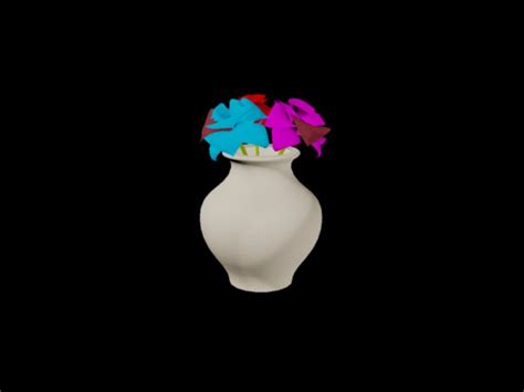 Vase With Flowers 3d In Dwg 2 84 Mb Cad Library