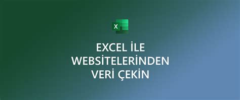 Excel Ile Web Sitelerinden Veri Çekin İleri Excel Eğitimi Peakup