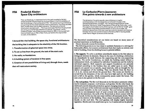 Pdf Le Corbusier Programs And Manifestoes On 20th Century Architecture Five Points Towards A