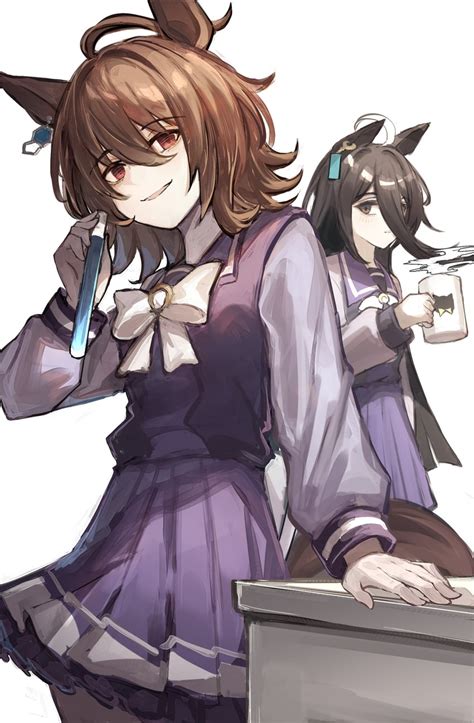 Agnes Tachyon And Manhattan Cafe Umamusume Drawn By Siena