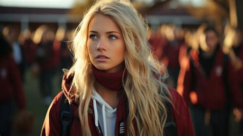 Premium Ai Image Uni Girl Going To Take Her Class