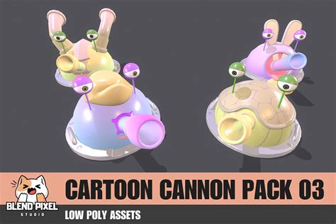 Cartoon Cannon Pack 03 3d Weapons Unity Asset Store