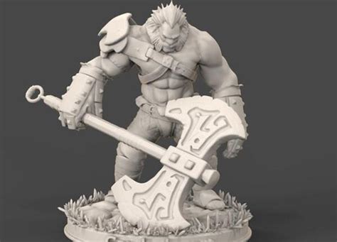 3d打印加工dota中axe模型，这个斧头真是漂亮 悟空