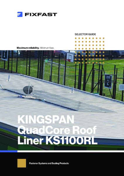 Kingspan Quadcore Roofliner Ks1100rl Selector Guide Nbs Source