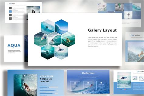 Водный серфинг Powerpoint Шаблоны презентаций Включая минимальный и силовая установка Envato