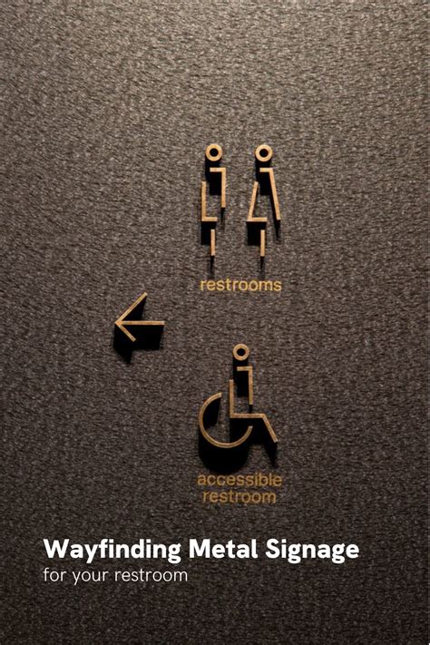 Sleek And Accessible Restroom Signage Wayfinding Signage Design Retail