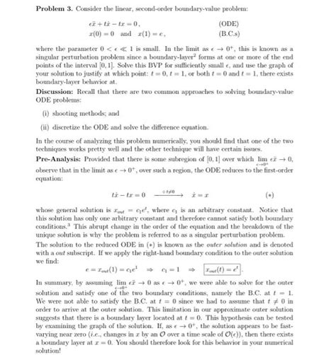Solved Problem 3 Consider The Linear Second Order
