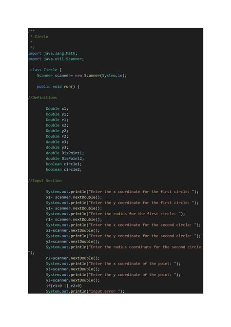 Circle Assigment 1 Circle Import Java Lang Import Java