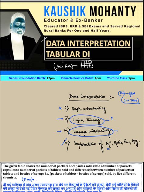 Tabular Data Interpretation Solution Pdf