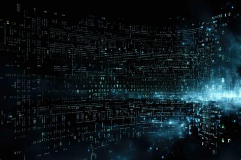 Ai Generated Futuristic Technology Background With Binary Code 3d