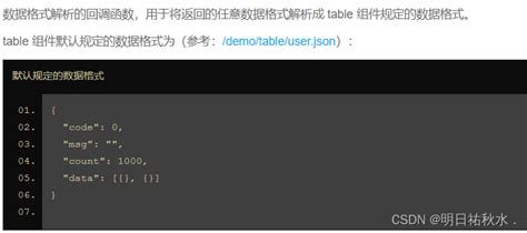 Layui使用表格数据，json嵌套数据解决layui数据表格展示嵌套数据明日祐秋水 的博客 Csdn博客