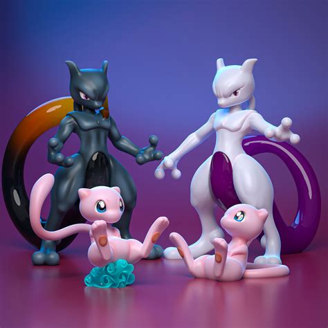 Mewtwo And Mew Art