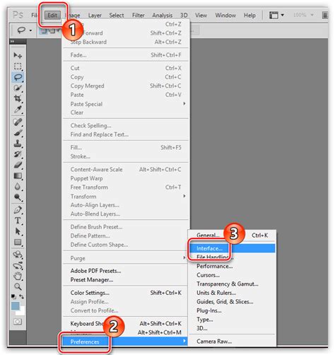 Как в Adobe Photoshop сменить язык интерфейса на русский