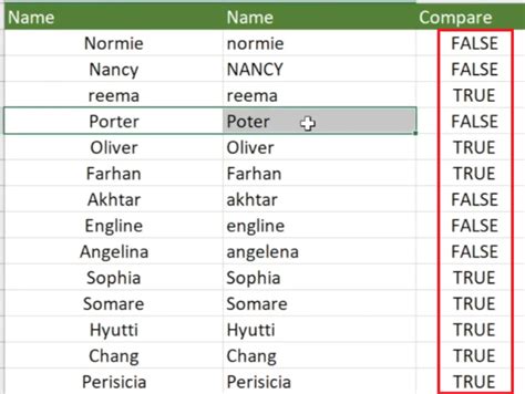Compare Text In Excel ExcelTutorial
