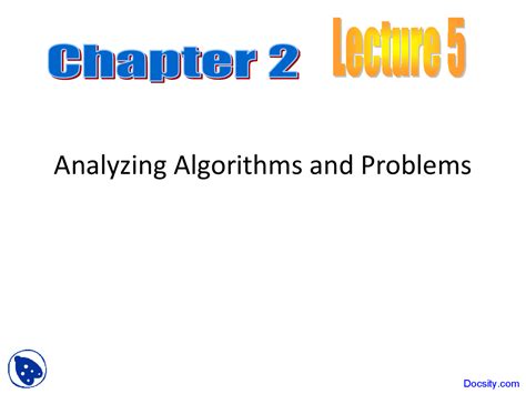 Analyzing Algorithms Data Structures Lecture Slides Slides Data Structures And Algorithms