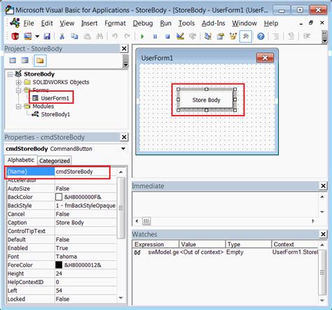Storing And Restoring Temp Body In 3rd Party Storage Using Solidworks Api