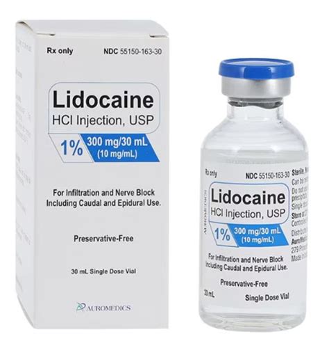 Lidocaine Hcl Injection 1 Preservative Free Sdv 30ml Vl Medex Supply
