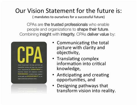 Perfect Accounting Firm Vision Statement Hdb Financial Statements