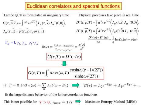 Ppt Euclidean Correlators And Spectral Functions Powerpoint Presentation Id3356819