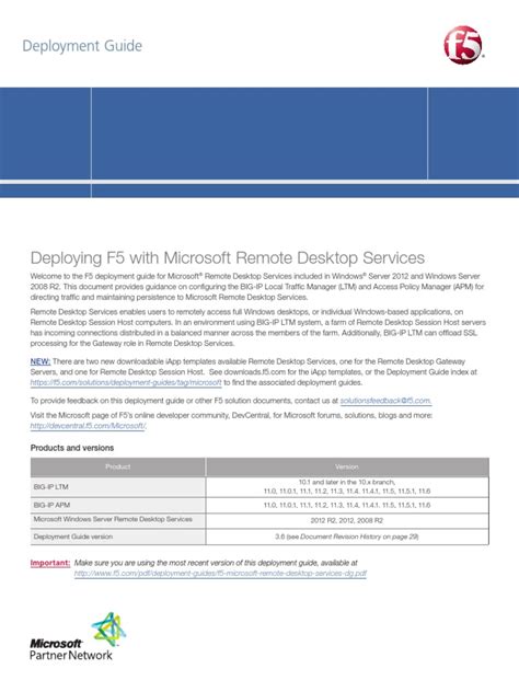 F5 Microsoft Remote Desktop Services Dg Pdf Remote Desktop Services Transport Layer Security