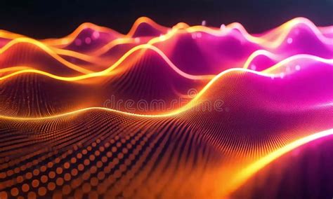 Abstract Landscape Of Glowing Undulating Lines And Particles Stock Video Video Of Energy