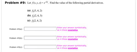 solved problem 9 let f x y z xzy ﻿find the value of the
