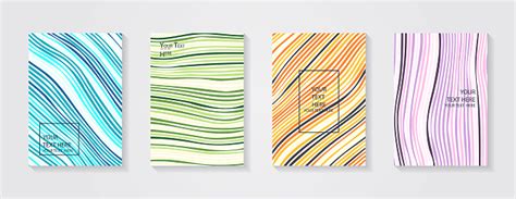 최소한의 모던 커버 디자인 역동적인 다채로운 그라데이션 미래의 기하학적 패턴 파란색 분홍색 노란색 녹색 주황색 보라색 플래카드 포스터 템플릿 0명에 대한 스톡 벡터 아트 및