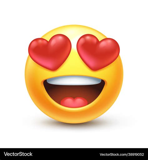 Heart Eyed Smiley Face Royalty Free Vector Image