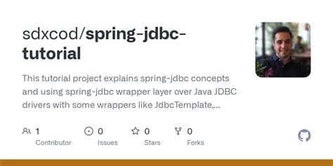 Github Sdxcodspring Jdbc Tutorial This Tutorial Project Explains