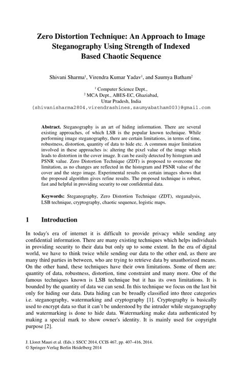 Pdf Zero Distortion Technique An Approach To Image Steganography Using Strength Of Indexed