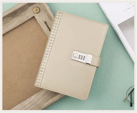 Combination Code Lock Leather Cover Diary Notebook With Code Lock Buy Diary With Code Lock