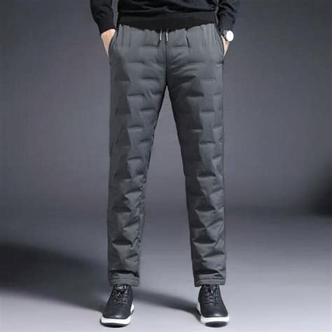 남성 일자핏 방한 패딩팬츠