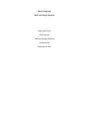 MBA630 UNIT4 Assignment SWOT Strategic Objectives EMColvin 090822