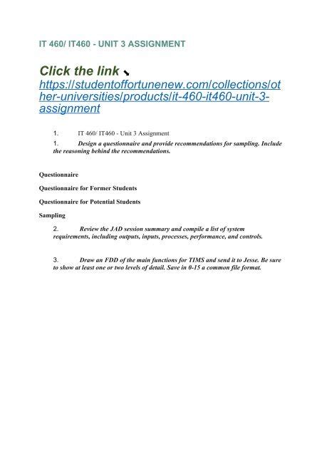 IT IT UNIT ASSIGNMENT