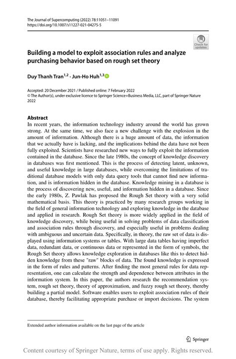 Building A Model To Exploit Association Rules And Analyze Purchasing Behavior Based On Rough Set