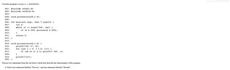 Solved Consider Program Example C Listed Below 001